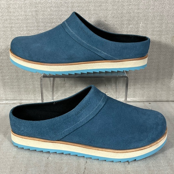 Merrell | Shoes | Merrell Womens Juno Bluestone Blue Slip On Clogsmules ...
